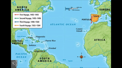 Christopher Columbus Exploration: 1492-1504 on Make a GIF