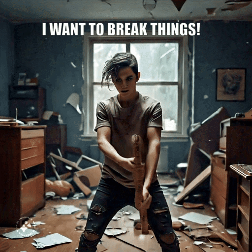 I want to break things on Make a GIF