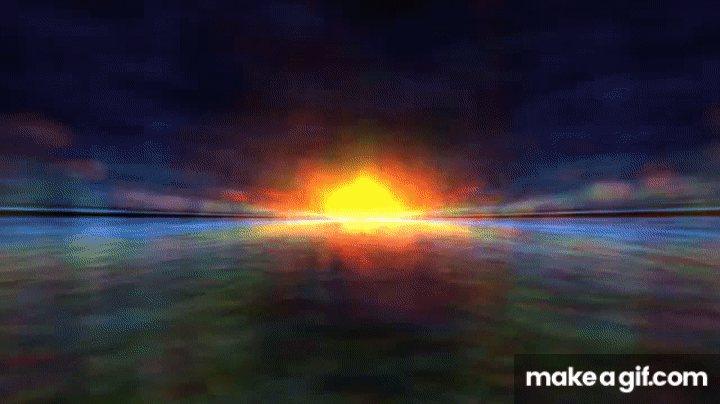 4K Abstract Horizon Real Life Feel of Water & Sunset Fast Rays on Make ...