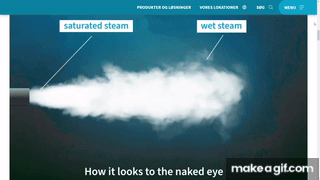 Saturated steam to wet steam on Make a GIF