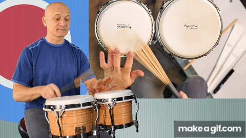 Bongos - No Hands! Using sticks and more on Make a GIF