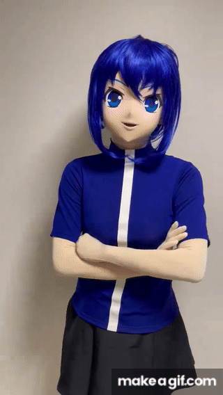 an anime girl with her arms crossed on Make a GIF