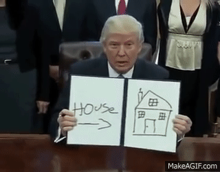 President Trump Signing Executive Orders -Trump Draws- House on Make a GIF