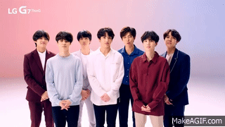 LG G7 ThinQ X 방탄소년단 (BTS) 인사 영상 on Make a GIF