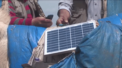 Shepherds charge phones with solar panel in Turkey's Sanliurfa on Make ...
