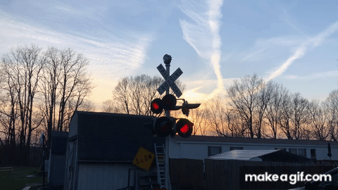 Backyard Railroad Crossing Signal Complete (Bell and other lights added ...