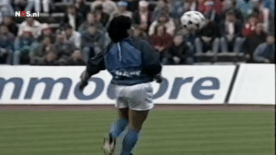 Diego Maradona Warm Up (Semi final UEFA Cup 1989) on Make a GIF