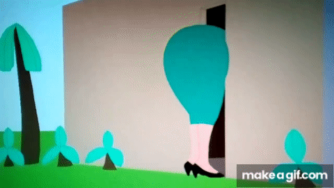 ARIEL BUTT STUCK IN DOOR HOLE on Make a GIF
