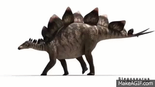 Stegosaurus walking (with sound effects) on Make a GIF