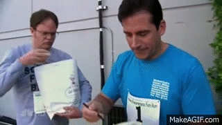 The Office- Season 4- Michael/Dwight- Carbo Load on Make a GIF