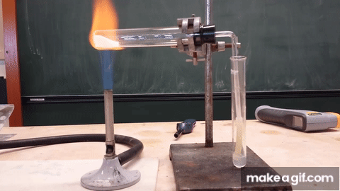 Thermal decomposition of calcium carbonate on Make a GIF
