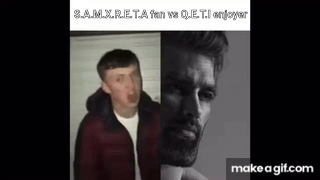 Average Fan vs Average Enjoyer template on Make a GIF