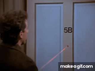 Seinfeld: Jerry & Kramer - Chicken Roaster Sign on Make a GIF