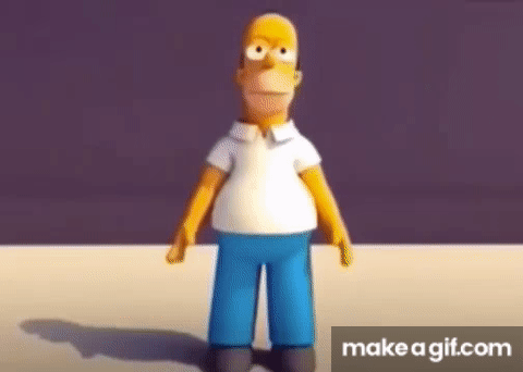 Homero Simpson Bailando on Make a GIF