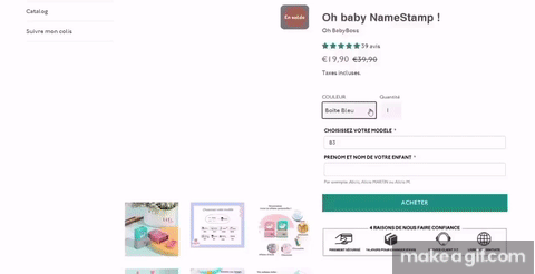 Custom name stamp on Make a GIF