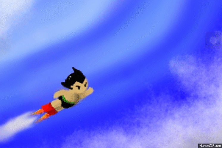 Astroboyflying on Make a GIF