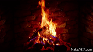 4K Relaxing Fireplace with Crackling Fire Sounds on Make a GIF