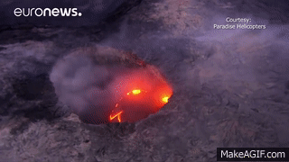 Kilauea volcano on Hawaii's Big Island smiles as it erupts on Make a GIF