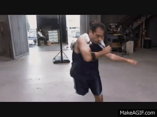 The Office - Michael Scott basketball stretching on Make a GIF