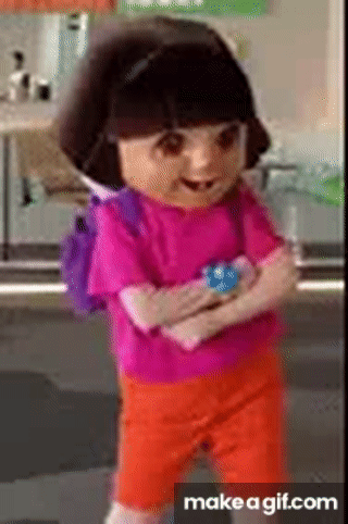 Dora With Her Arms Crossed on Make a GIF