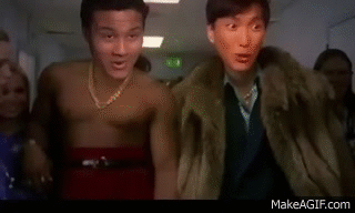 Aphromoo and Doublelift doing the Rush Hour Dance on Make a GIF