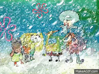 Spongebob - Wearing a Salmon Suit! on Make a GIF
