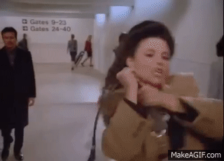 Seinfeld The Airport - Running/Get your knees up! on Make a GIF