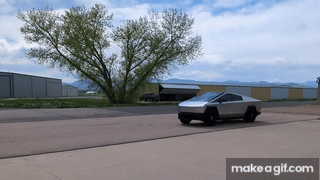 Cybertruck beast mode launch on Make a GIF