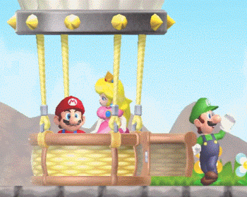 Luigi falling… (New Super Mario Bros. Wii) on Make a GIF