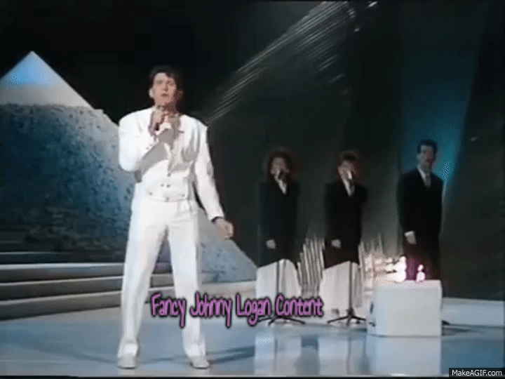 Eurovision 1987 Ireland - Johnny Logan - Hold me now on Make a GIF