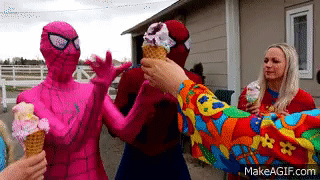 Spiderman & Frozen Elsa vs Ice Cream Spell! w/ Pink Spidergirl, Joker ...