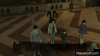 YAKUZA 0 - Majima dancing and singing on the bridge on Make a GIF