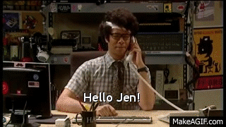 IT Crowd - Moss Hello Jen on Make a GIF