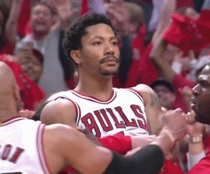 Derrick Rose on the outside and Derrick Rose on the inside on Make a GIF