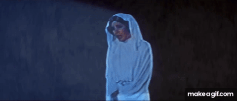“Help Me Obi-Wan Kenobi, You’re My Only Hope.” on Make a GIF
