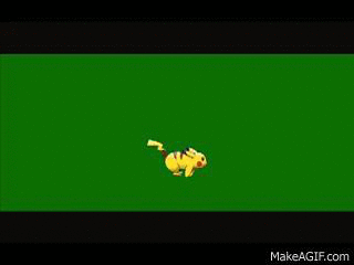 PIKACHU RUNNING ACROSS SCREEN GIF on Make a GIF