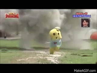 Funassyi explotion prank Eng Sub ふなっしー 大爆破ドッキリ on Make a GIF