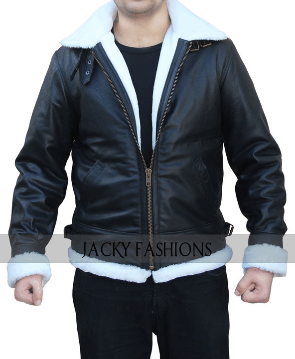 Rocky 4 Balboa B3 Bomber Shearling Flying Leather Jacket On Make A