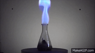Chemistry experiment 46 - Flaming Flask on Make a GIF