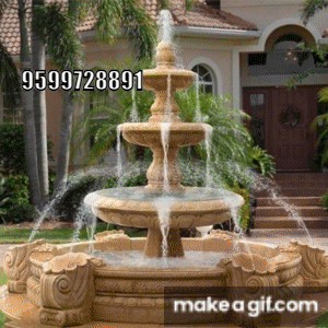Sandstone outdoor water fountains on Make a GIF