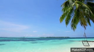 Entspannung Tropischen Strand, 2 Stunde, Meeresrauschen on Make a GIF