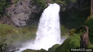 Very Relaxing 3 Hour Video of LARGE Waterfall on Make a GIF