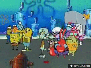 SpongeBob- Flag Twirlers on Make a GIF