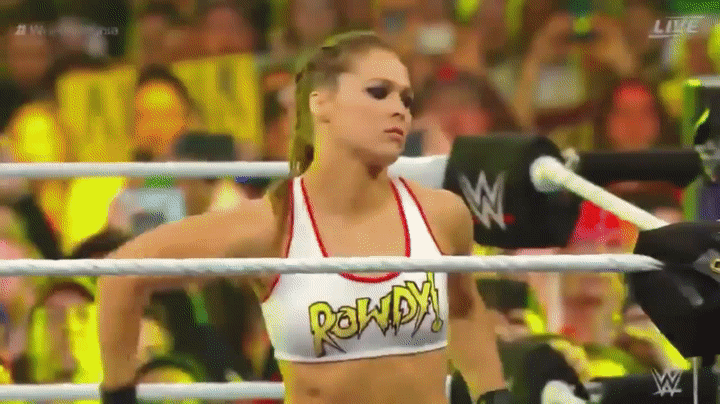 "Rowdy" Ronda Rousey Entrance: Wrestlemania 34 on Make a GIF