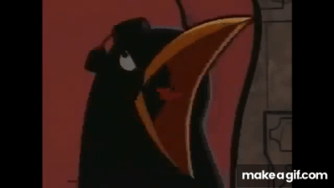 Sir Raven Screaming on Make a GIF