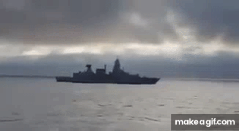German Navy Frigate SACHSEN SM2 Missile Accident on Make a GIF