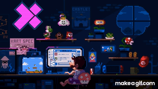 pixelart mario wallpaper video on Make a GIF
