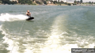 Wake boarding Fail on Make a GIF