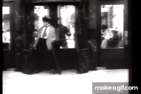 Charlie Chaplin VS A Revolving Door on Make a GIF