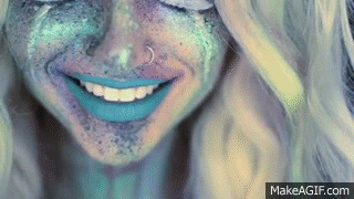 Avant Garde Splatter Makeup Tutorial on Make a GIF